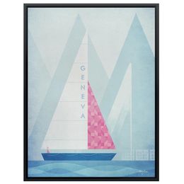 Bilderwelten Leinwandbild Reiseposter - Genua