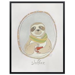 Bilderwelten Leinwandbild - Hochformat Koffeinhaltiges Faultier