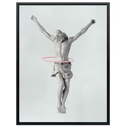 Bilderwelten Leinwandbild Jesus mit Hula Hoop Reifen