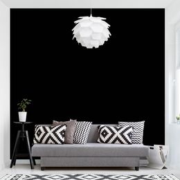 Bilderwelten Tapete von - Fototapete Schwarz - Tiefschwarz Unifarben Schlafzimmer Wohnzimmer modern - auch selbstklebend