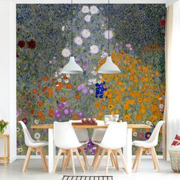 Bilderwelten Tapete - Kunst & Malerei Fototapete Gustav Klimt - Bauerngarten - Wandtapete Schlafzimmer Wohnzimmer - auch selbstklebend