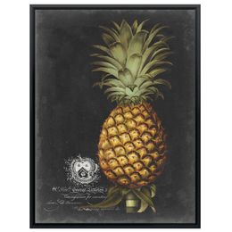 Bilderwelten Leinwandbild Vintage Royales Blattwerk auf Schwarz V
