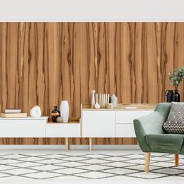 Bilderwelten Tapete - Fototapete Holztapete Peruanische Walnuss - Wandtapete Schlafzimmer Wohnzimmer modern - auch kleisterfrei