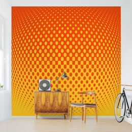 Bilderwelten Mustertapete Vliestapete Vintage Wandtapete einzigartig - Retro Disco Kugel - Geometrisch Wohnzimmer Schlafzimmer