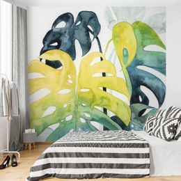 Bilderwelten Fototapete Tropisches Blattwerk - Monstera