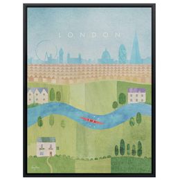 Bilderwelten Leinwandbild Reiseposter - London II