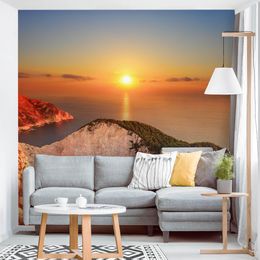 Bilderwelten Tapete - Fototapete Landschaft - Sonnenuntergang &uuml;ber Zakynathos - Wandtapete Schlafzimmer Wohnzimmer - inkl. Kleister od. selbstklebend