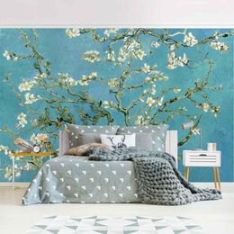 Bilderwelten Tapete - Fototapete Ast Bl&uuml;ten Vincent van Gogh - Mandelbl&uuml;te Blumen Blumentapete Wandtapete Schlafzimmer Wohnzimmer K&uuml;che selbstklebend