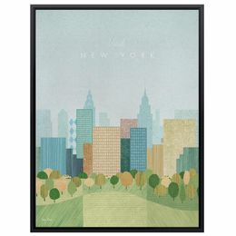 Bilderwelten Leinwandbild Reiseposter - New York Autumn