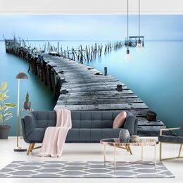 Bilderwelten Tapete - Fototapete Landschaften - Der Hafen von Carrasqueira - Schlafzimmer Wohnzimmer modern - mit Kleister oder selbstklebend
