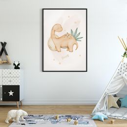 Bilderwelten Bild mit Rahmen Baby Brachiosaurus