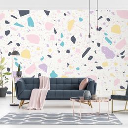 Bilderwelten Fototapete Detailliertes Terrazzo Muster Capri selbstklebende Tapete Wandtapeten Wohnzimmer,Schlafzimmer Vliestapete