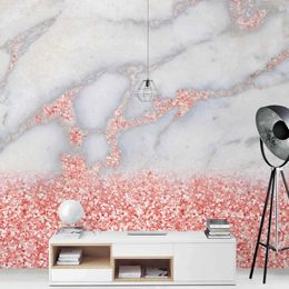 Bilderwelten Fototapete Mamoroptik mit Rosa Konfetti sebstklebende Tapeten & Vliestapeten inkl. Kleister Wohnzimmer,K&uuml;che,Esszimmer