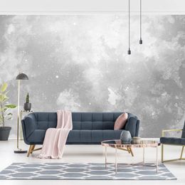 Bilderwelten Mustertapete Aquarellstruktur Graue Galaxie