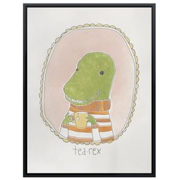 Bilderwelten Leinwandbild - Hochformat Koffeinhaltiger Dino