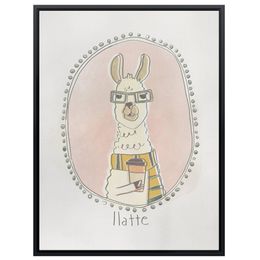 Bilderwelten Leinwandbild - Hochformat Koffeinhaltiges Lama