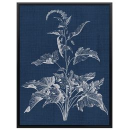 Bilderwelten Leinwandbild - Hochformat Denim Pflanzenstudie II
