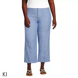 LANDS' END 7/8-Hose aus Leinen f&uuml;r Damen in Plus-Gr&ouml;&szlig;e, Damen, size: plus, Elfenbein, by Lands' End