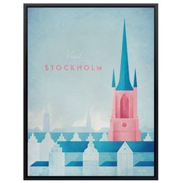 Bilderwelten Leinwandbild Reiseposter - Stockholm