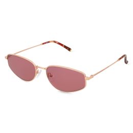 Fielmann BD 571 SUN FA JORDAN | Damen-Sonnenbrille | Fassung: Vollrand, Butterfly, Edelstahl, Rose Gl&auml;nzend | Glasfarbe: Pink