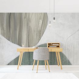 Bilderwelten Fototapete Jadesteine II - Vliestapete nach Ma&szlig; Abstrakt Kunstdruck Aquarell Wohnzimmer Schlafzimmer Bad Badezimmer K&uuml;che Flur Esszimmer Gr&uuml;n