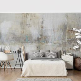 Bilderwelten Fototapete originell Abstrakt Wandtapete grau - Essenz I - Deko Wohnzimmer Schlafzimmer