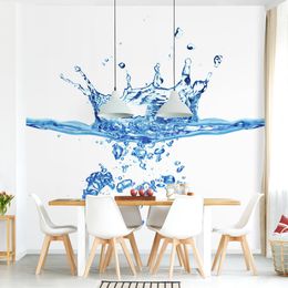 Bilderwelten Tapete - Fototapete Water Splash II - Wandtapete Schlafzimmer Wohnzimmer modern - auch kleisterfrei