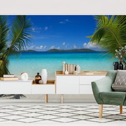 Bilderwelten Fototapete Strand Tropisch 3D-Effekt t&uuml;rkis - Perfect Maledives - Karibik Wohnzimmer Schlafzimmer