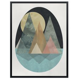 Bilderwelten Leinwandbild - Hochformat Utopische Landschaft - Sonne