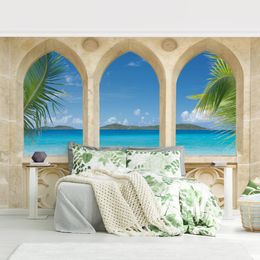 Bilderwelten Fototapete Strand modern 3D-Effekt einzigartig - No.241 Ocean View - Meerblick Wohnzimmer Schlafzimmer