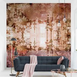 Bilderwelten Mustertapete Shabby Barock - Old Grunge - Florale Vintage - Barocktapete Schlafzimmer Wohnzimmer - auch selbstklebend