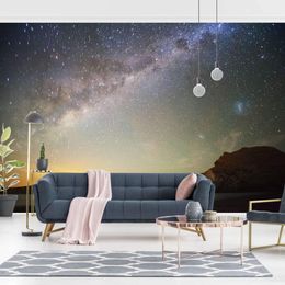 Bilderwelten Tapete - Fototapete Sternenhimmel &uuml;ber dem Meer - Wandtapete Schlafzimmer Wohnzimmer modern - auch kleisterfrei