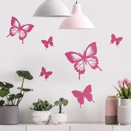 Bilderwelten Wandtattoo Tiere modern selbstklebend Wandaufkleber - Erg&auml;nzungsset Schmetterlinge - Schmetterlinge Wohnzimmer Schlafzimmer