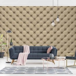 Bilderwelten Mustertapete Vliestapete Motiv Wandtapete einzigartig - Polster Beige - Deko Wohnzimmer Schlafzimmer