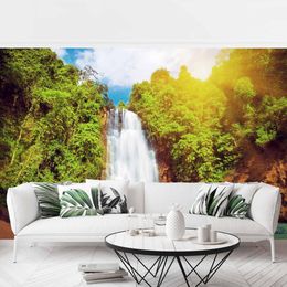 Bilderwelten Tapete - Fototapete Landschaft - Paradies Lagune - Vliestapete Wasserfall - Schlafzimmer Wohnzimmer - auch selbstklebend