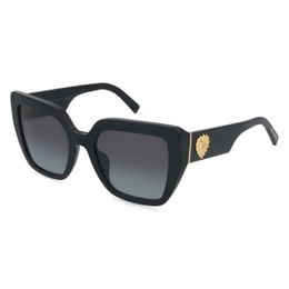 Dolce & Gabbana Dolce&Gabbana DG4538 | Damen-Sonnenbrille | Fassung: Vollrand, Quadratisch, Acetat, Schwarz | Glasfarbe: Grau Verlaufend