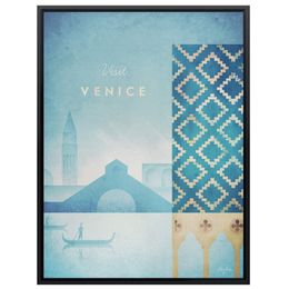 Bilderwelten Leinwandbild Reiseposter - Venedig