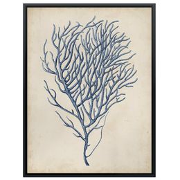 Bilderwelten Leinwandbild - Hochformat Indigo Koralle III