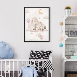 Bilderwelten Bild mit Rahmen Schafmama mit Baby