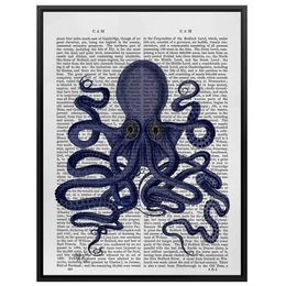 Bilderwelten Leinwandbild - Hochformat Tierlekt&uuml;re - Oktopus