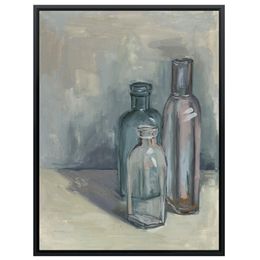 Bilderwelten Leinwandbild - Hochformat Stillleben mit Glasflaschen I