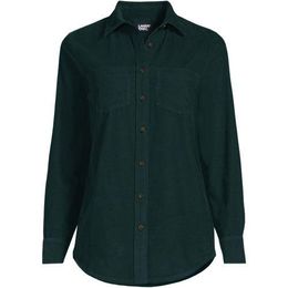 LANDS' END Boyfriend-Cordhemd f&uuml;r Damen in Petite-Gr&ouml;&szlig;e, Damen, size: petite, Gr&uuml;n, by Lands' End