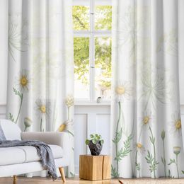 Bilderwelten Vorhang Schafgarbe und G&auml;nsebl&uuml;mchen