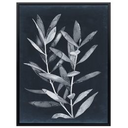 Bilderwelten Leinwandbild - Hochformat Verzweigung auf Denim II