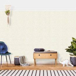 Bilderwelten Fototapete Vliestapete modern Wandtapete gold - Goldenen Polkadots - Punkte Wohnzimmer Schlafzimmer