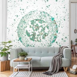 Bilderwelten Fototapete T&uuml;rkiser Mikrokosmos Stil Abstrakt,Kunst Wohnzimmer,Schlafzimmer Vliestapete inkl. Kleister oder selbstklebend