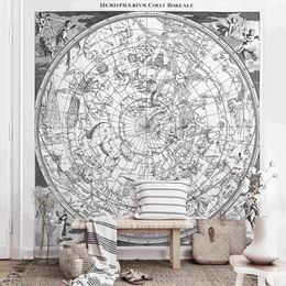 Bilderwelten Fototapete Die n&ouml;rdliche Hemisph&auml;re Vintage,Himmel Sternbilder,Sterne Wohnzimmer,Schlafzimmer Vliestapete inkl. Kleister oder selbstklebend