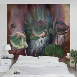 Bilderwelten Fototapete Blumen in mystischen Farben