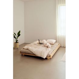 Bettgestell Karup Design, B:148cm H:23cm L:204cm, rosa, Betten, "Social Bed, ohne Matratze, FSC-zertifiziertes Massivholz", wahlweise mit oder ohne