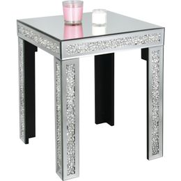 Beistelltisch, H:50cm, silber, Mirrors and More, Wohnzimmer, Tische, "SHANIA"